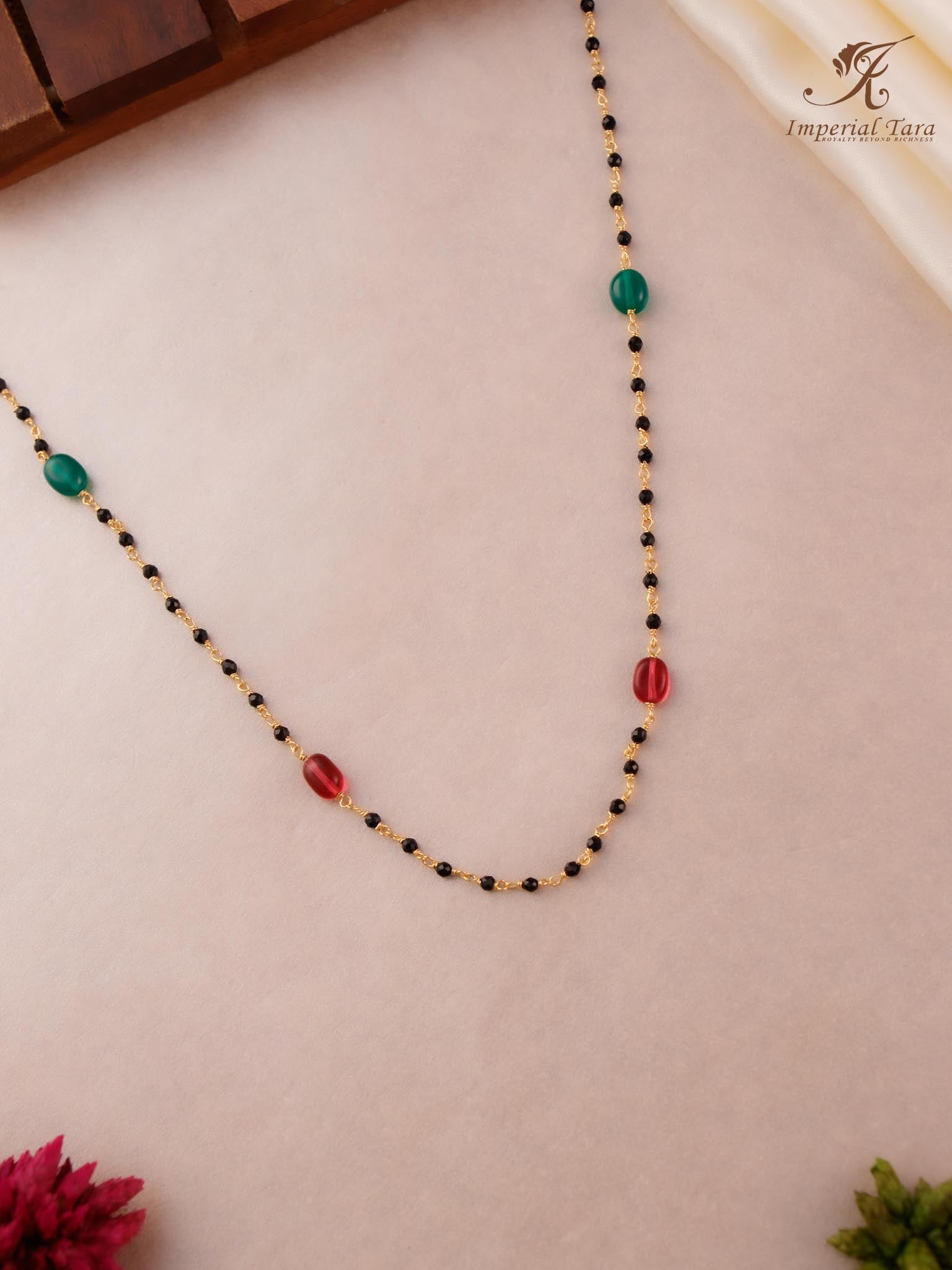 Hanvitha Black Diamond Mangalsutra |Imperial Tara