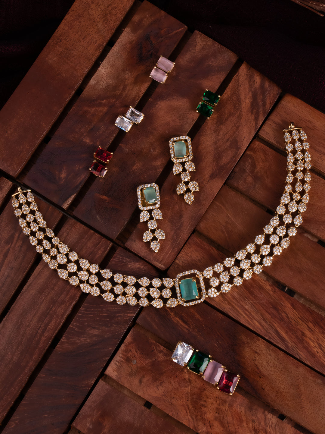 Ad stone necklace set store