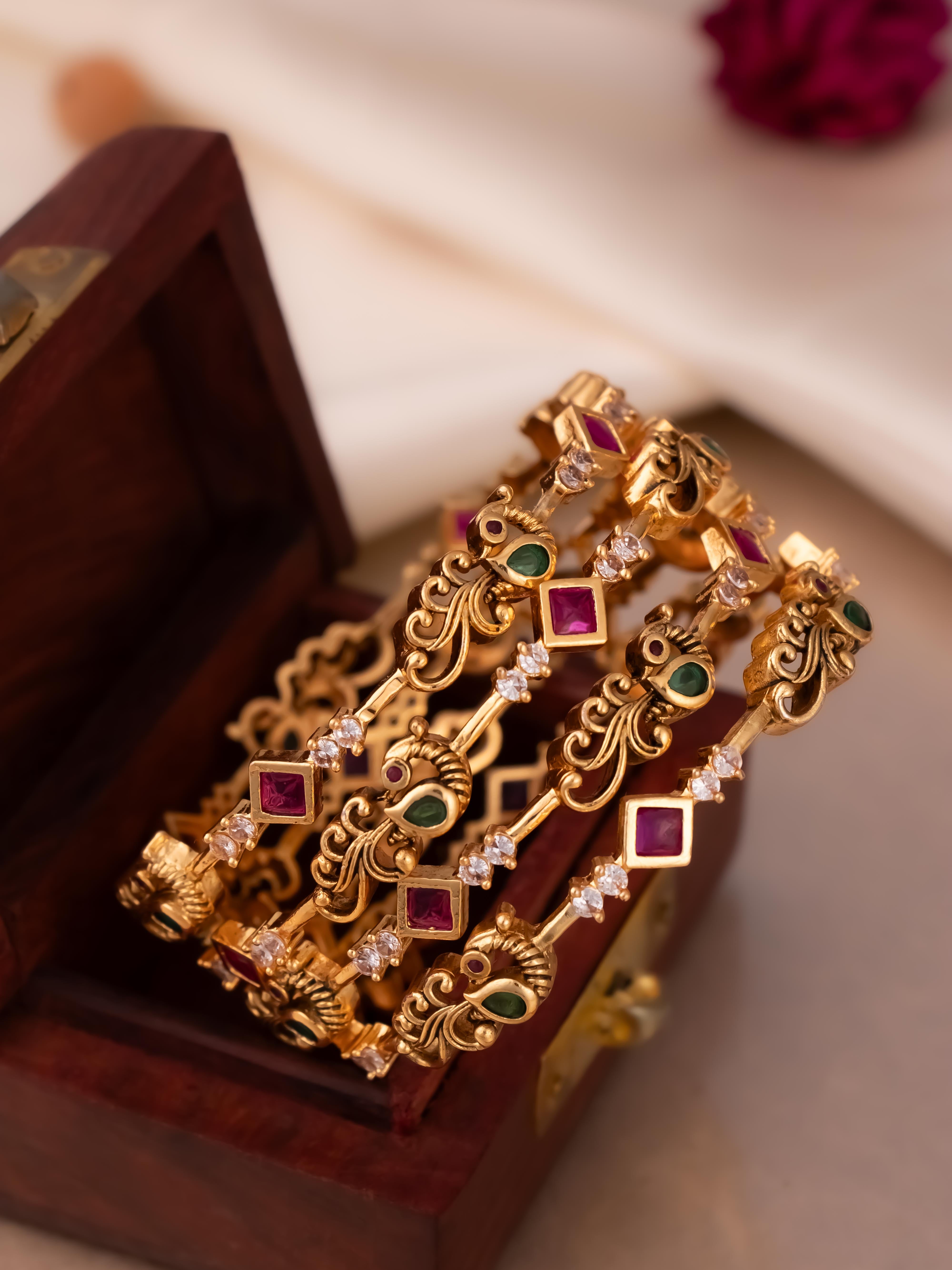 Peacock Devi Bangles | Imperial Tara